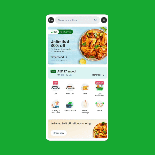 Repeating a previous order – Careem