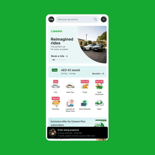Tracking an order – Careem